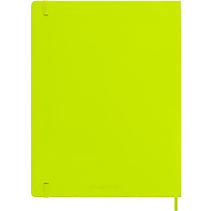 Moleskine Classic Notebook, Soft Cover, XL (7.5" x 9.5") Ruled/Lined, Lemon Green, 192 Pages