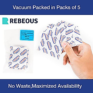 Absorbers for Food Storage 500cc (Self-activating)-100 PCS (20 x Packs Of 5) O2 Absorbers Food Grade, Food Preserver Packets Deoxidizer-Absorbentes De Oxigeno Para Alimentos