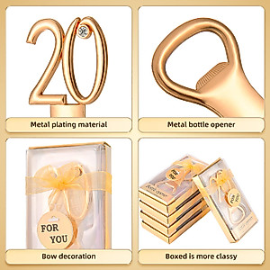 24 Pieces/Packs 20 Bottle Openers for 20th Birthday Party Favors Wedding Anniversary Gidts Decorations or Souvenirs for Guests with Gift Boxes Party Giveaways for Adults (20)