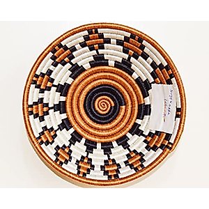 Hand Woven African Basket - Small - 8 Inches Sisal & Sweetgrass Basket - Woven Bowl - Handmade in Rwanda, SRB114
