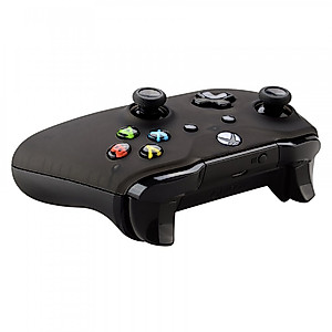 eXtremeRate Foggy Clear Black Faceplate Cover for Xbox One Wireless Controller (Model 1708), Custom Replacement Front Housing Shell for Xbox One S & Xbox One X Controller - Controller NOT Included