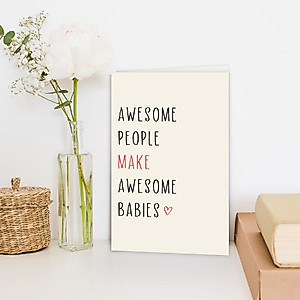 Missonemi Funny Baby Shower Card, Humorous Baby Shower Gifts for Girls Boys, New Baby Card for New Mom New Dad, Cute Baby Expecting Card, New Baby Arrival Card, Congratulations Pregnancy Card