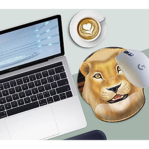Ergonomic Mouse Pad with Gel Wrist Support,Mouse Mat Comfortable Mousepad with Smooth Wrist Rest Surface and Non-Slip Base for Pain Relief,Computer,Laptop,Office & Home, 9.4 x 8.1 in, Modern Design