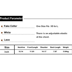 SUZALA Lace Fake Collar Dickey Collar Detachable False Collars for Women Girls Teens Sweater Blouse Dresses