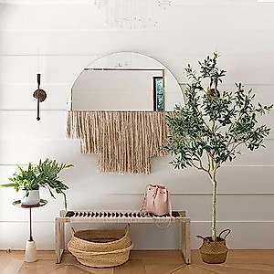 Apeair Artificial Olive Tree, Tall 6 Feet Faux Potted Silk Green Leaves Olive Tree with Planter, Large Fake Plants House Greenery Decoration for Indoor Home Office Housewarming Garden Decor…