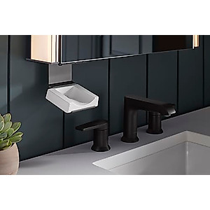 KOHLER K-81147-SLE-DA1 Maxstow Medicine Cabinet with LED Light, Mirror Door & Staggered Shelves, Rectangular Frame, 17" x 40"