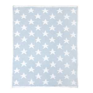 Tadpoles Ultra Soft Reversible Chenille Baby Blanket - Stars Blue | 30" x 40" | Made of 100% Microfiber Polyester | Soft, Gentle & Hypoallergenic | Ideal as a Swaddle, Receiving Blanket & More