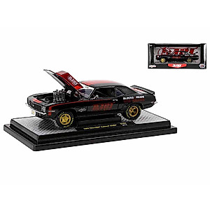 1969 Chevy Camaro SS 396 Black with Bright Red Stripes Dart Machinery Limited Edition to 5250 Pieces Worldwide 1/24 Diecast Model Car by M2 Machines 40300-107B