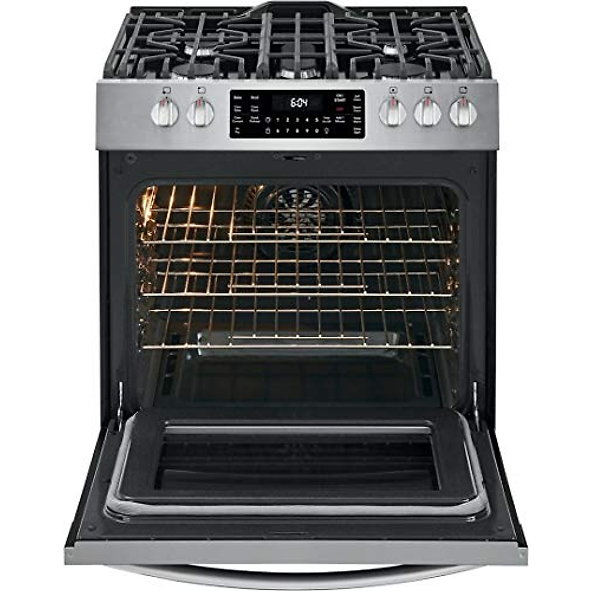 Frigidaire FGGH3047VF 30" Gallery Series Gas Range with 5 Sealed Burners, griddle, True Convection Oven, Self Cleaning, Air Fry Function, in Stainless Steel