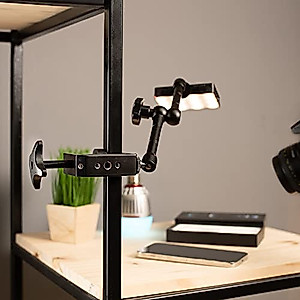 VIVO Aluminum C-Clamp with 1/4 inch-20 and 3/8 inch-16 Female Socket for Tables, Desk Mount, 1.8 inch Maximum Desktop Thickness, 2 Clamps, MOUNT-CP02