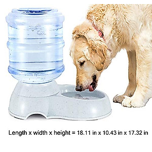 Blessed family Pet Gravity Water Dispenser Large 3 Gallon 11 Liters-Thickened Durable, Dog Cat Water Bowl Dispenser Large, Automatic Replenish Pet Waterer Dispenser Station