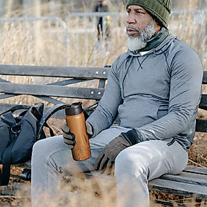 Sivaphe Tea Infuser Bottle With Removable Loose Leaf Tea Strainer, 18/8 Stainless Steel Insulated Travel Tea Tumbler Festival Gift(Wood Grain)