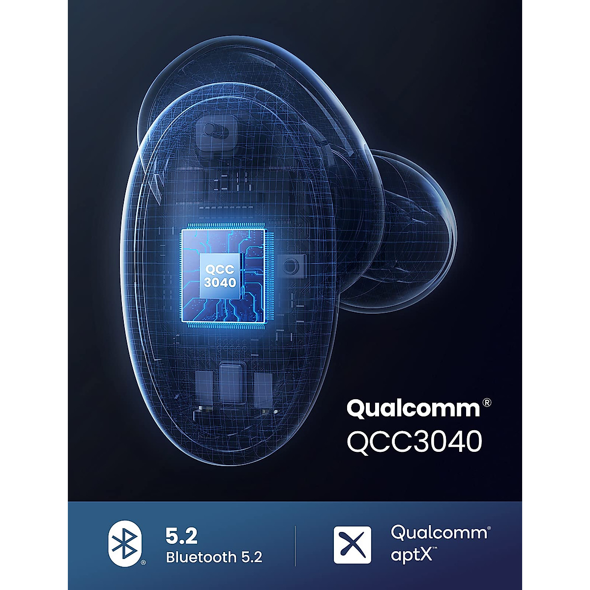 UGREEN X5 Wireless Earbuds Bluetooth 5.2, in-Ear Wireless Earphones with 4 Mics, CVC 8.0 Noise Cancelling for Clear Calls, AptX HiFi Stereo Adaptive Bluetooth Earbuds, 28h Playtime, Touch Control