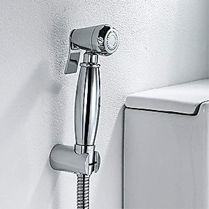 BINCAVIDOU Chrome Thermostatic Pet Bath Wash Car Water Flowers Personal Hygiene Bidet Spray Gun Set Bathroom Toilet Flusher Full Retro Copper Woman Wash Faucet Flushing Body Cleaner