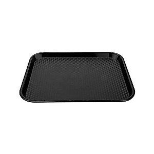 G.E.T. FT-16-BK BPA-Free Cafeteria / Fast Food Tray, 16.25" x 12", Black (Set of 12)