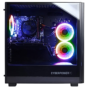CyberpowerPC Gamer Master Gaming PC, AMD Ryzen 5 3600 3.6GHz, GeForce RTX 2060 6GB, 8GB DDR4, 240GB SSD, 1TB HDD, Wi-Fi, Ready & Windows 10 Home (GMA2130CC, Black)