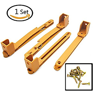 SpzcdZa Crib fence Lifter Lifting Rail Connection Set Brown w Screws