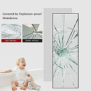 KIAYACI Full Length Mirror Oversized Floor Mirror with Stand Bedroom Dressing Mirror Full Body Wall Mirror (Black, 71" x 24")