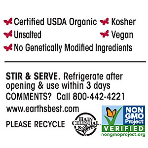 Earth's Best Organic Stage 1 Baby Food, First Apples, 2.5 oz. Jar