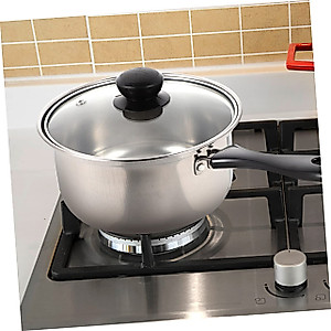 Angoily Single Handle Small Stainless Steel Sauce Pan Single Handle Pot with Lid Single Handle Soup Pot Small Soup Pot Cooking Soup Pot Cooking Saucepan Small Milk Saucepan