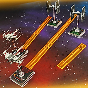 LITKO Space Fighter Multi-Range Fire Gauge Set | Compatible with Star Wars: X-Wing | Set of 3 (Fluorescent Green)