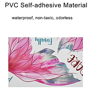 Pinenjoy Pink Butterfly Quotes Wall Decal Think Believe Dream Dare Inspirational Saying Wall Stickers Self-Adhesive Vinyl Wall Decor for Women Girls Bedroom Living Room Nursery