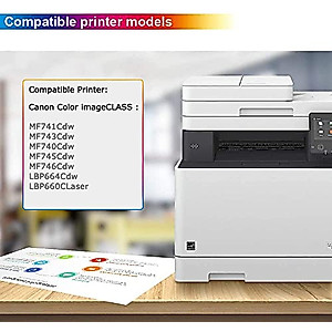 CHENPHON [with CHIP Compatible Toner Cartridge Replacement for Canon 055H 055 CRG-055H High Capacity use for Canon imageCLASS MF743Cdw MF741Cdw MF745Cdw MF746Cdw LBP664Cdw Laser Printer [KCMY-4Pack]