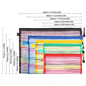 HESTYA 10 Pcs Mesh Bags with Zipper Cosmetics Mesh Toiletry Bags Travel Small Zipper Pouch Multipurpose Travel Organizer for Offices Supplies Accessories