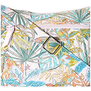 Vera Bradley Women's Cotton on the Go Crossbody Purse, Rain Forest Canopy - Recycled Cotton, One Size