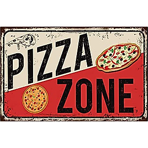 Pizza Restaurant Sign Vintage Style Pizza Sign Pizza Restaurant Sign Pizza Diner Sign Kitchen Sign Kitchen Decor Restaurant Decor Sign 8x12inch