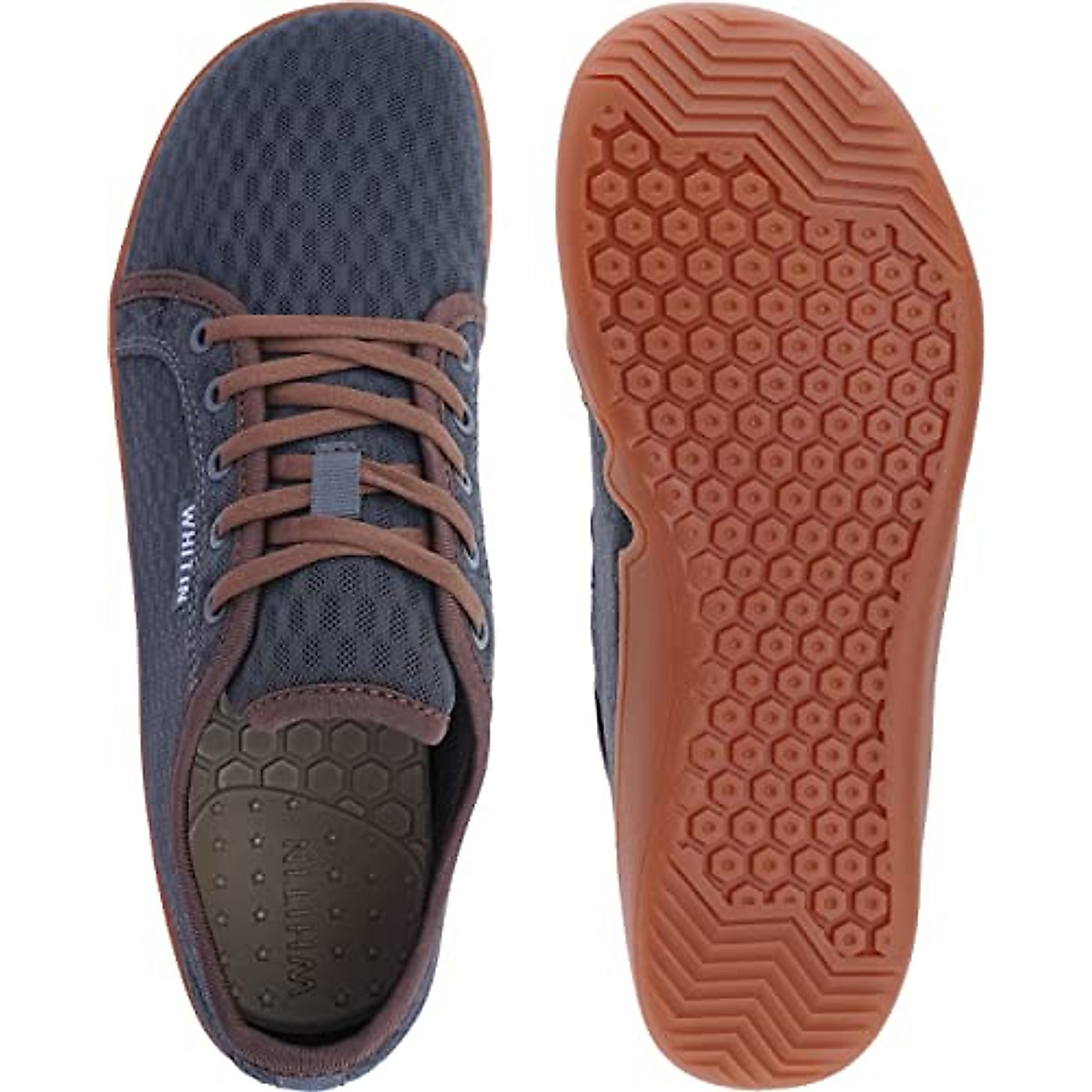 WHITIN Men's Water Shoes Quick Dry Aqua Minimalist Barefoot Sneakers Size 10.5-11 Minimus Beach Swim River Hiking Trail Kayak Fishing Dark Grey 44