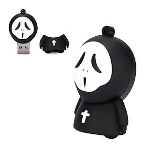 USB Flash Drive USB2.0 Memory Stick, Faceless Ghost Cartoon U Disk Drive Storage High Speed Thumb Drive, Data Transmission Portable for Computer/Laptop (32GB)