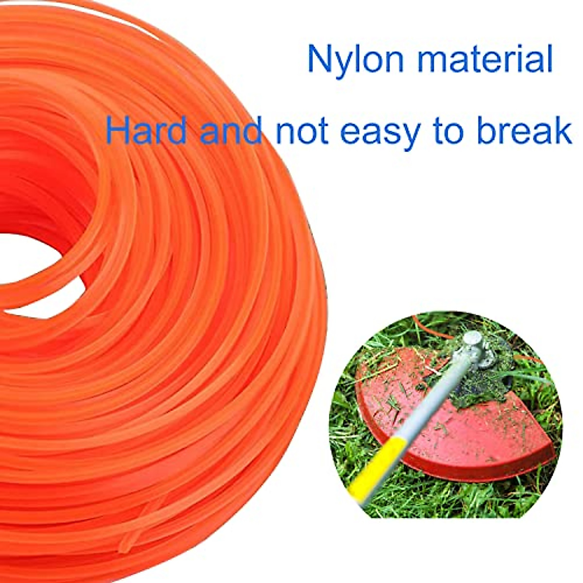 COSY GARDEN TOOLS CGT String Trimmer Line, Commercial Grade Orange Pentagon Weed Eater String, Premium Nylon Universal 0.095" Diameter x 3LB,1107.28-Foot