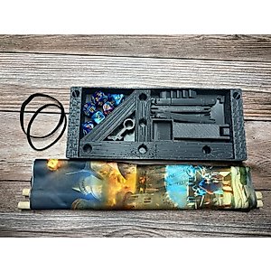 MunnyGrubbers - Catapult Dice Roller - (Random 7PCS D20 Dice Set Included) - Tabletop RPG - Dice Crossbow - Dice Holder - Dice Popper - Dice Tower - Dungeons and Dragons - DND - D&D - (Gray)
