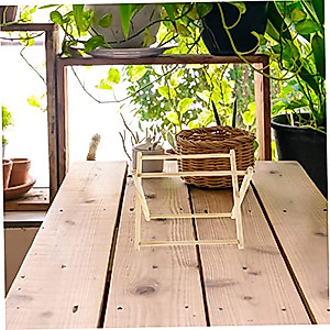 DEPILA 1 Set Mail Wood Newspaper File Basket for Assemble Vinyl Newspapers Rope Record Living DIY Macrame Making Holder Floor Magazine Rack Book Stand Handmade Storage Display Woven Newsstand
