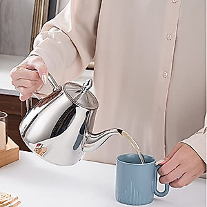 SANQIAHOME Stainless Steel Teapot Coffee Servers 1200ml