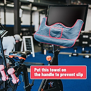 Gofeel Peloton Handlebar Towel, Super-absorbent Anti-Slippery Spin Towel, Quick-drying to Keep Your Handlebar and Face Always Dry for Peloton Spin Bike (Navy)