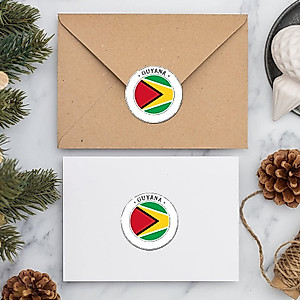 100 PCS Guyana Flag Stickers for Kids Guyana Patriotic Stickers Popular Country City Souvenir Labels Stickers for Water Bottles Laptop Computer Envelope Seals & Goodie Bags,1.5 Inch