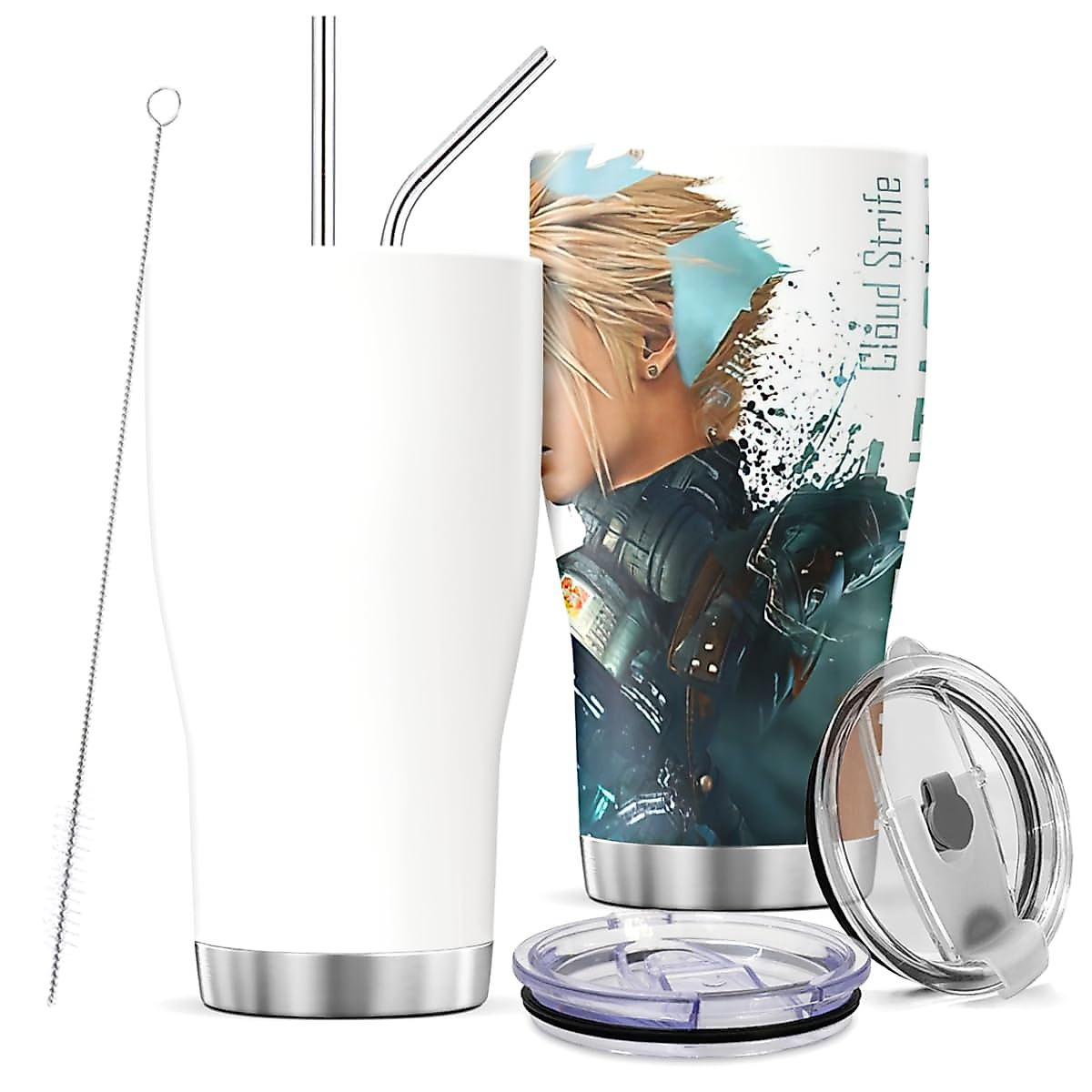 KINGGGGG Tumbler 30 Oz Cloud Insulated Strife Coffee Steel Stainless with Lid and Straw