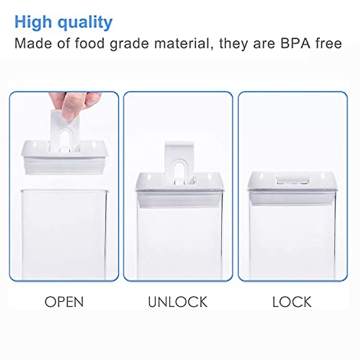 7 Pack Airtight Food Storage Containers , BPA Free Plastic Storage Containers with Easy Lock Lids Food Container Sets