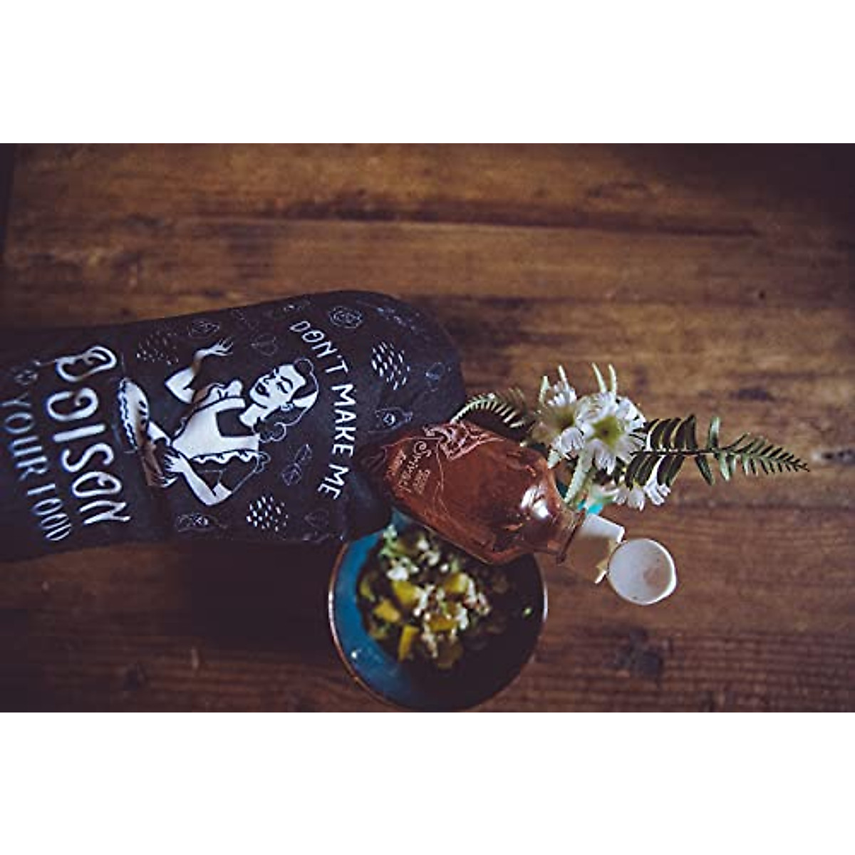 Don't Make Me Poison Your Food Oven Mitt Funny Sarcastic Graphic Kitchen Accessories Funny Graphic Kitchenwear Funny Food Novelty Cookware Black Oven Mitt