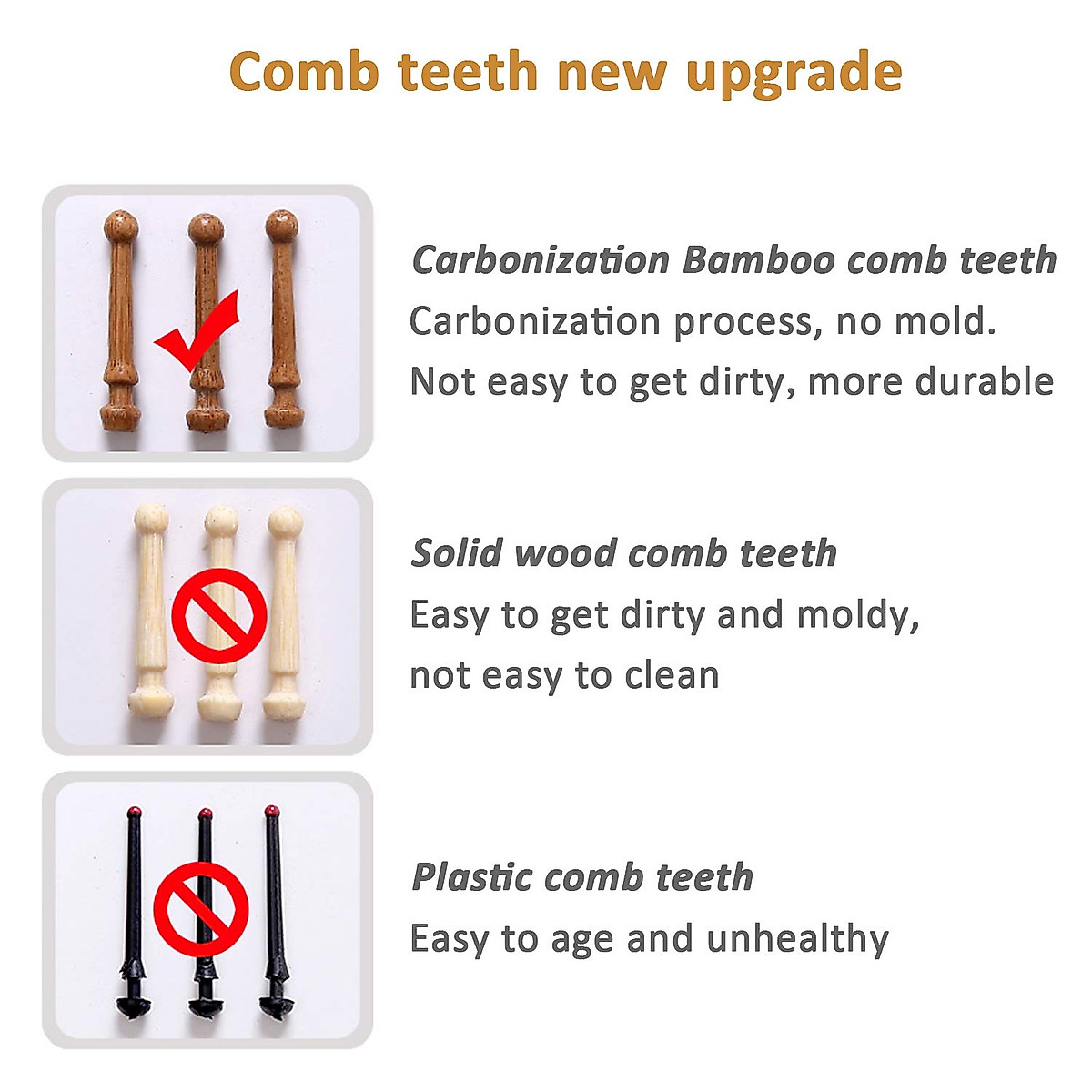 Paddle brush, hair brush, Made of pure natural bamboo, no paint coating, massage the scalp while combing hair to promote blood circulation, prevent static electricity (1pcs)