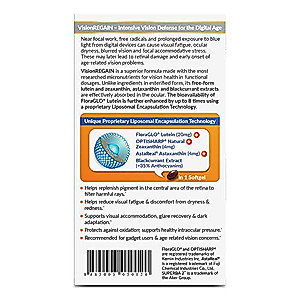 LABO Nutrition VisionREGAIN - Smart Liposomal Delivery, up to 8X Higher Absorption, 20mg FloraGLO Lutein, zeaxanthin, Superba Krill, AstaReal Astaxantin, Supports Vision Health, Blue Light Protection