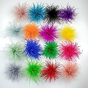 Colorful Luxury Ostrich Feather Brooch Jewelry Scarf Clip for Men Women Brooches Lapel Pins Dresses Gift Accessory, black