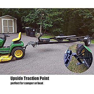 Eapele Trailer Hitch for Lawn Mower, Garden Tractor Trailer Hitch, Solid Iron Construction, Compatible with John Deere Ariens Cub Cadet Poulan Pro Husky Husqvarna Craftsman Riding Mower