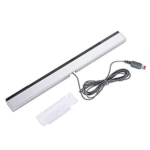 ASHATA Game Console Sensor Bar, Replacement Wired Infrared Signal Ray Sensor Bar Wired Receiver for Game Console, Includes Clear Stand