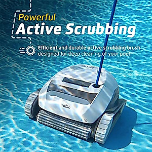 Dolphin E10 Robotic Pool [Vacuum] Cleaner - Ideal for Above Ground Swimming Pools up to 30 Feet - Powerful Suction to Pick up Small Debris - Easy to Clean Top Load Filter Basket