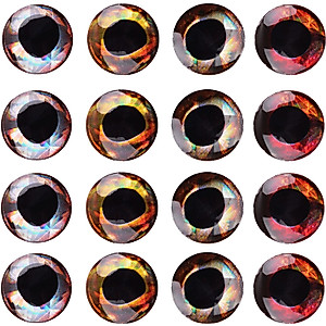 Fishing Lure Eyes, 3D/4D/5D Fly Tying Eyes Lifelike Artificial Realistic Epoxy Fishing Eye for Fishing Lure Making Kit Holographic Fishing Accessories for Fishing Baits DIY
