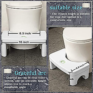 Toilet Stool Poop Stool Adult, Sturdy Toilet Step Stool, Bathroom Squat Stool, Toilet Step Stool for Adults, Portable Bathroom Stool, 7'' Height Squat Stool-Potty Step Stool with Fragrance Position
