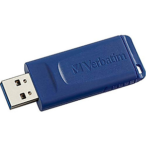 Verbatim 8GB Retractable USB 2.0 Flash Thumb Drive with Microban Antimicrobial Product Protection – Five Pack Blue